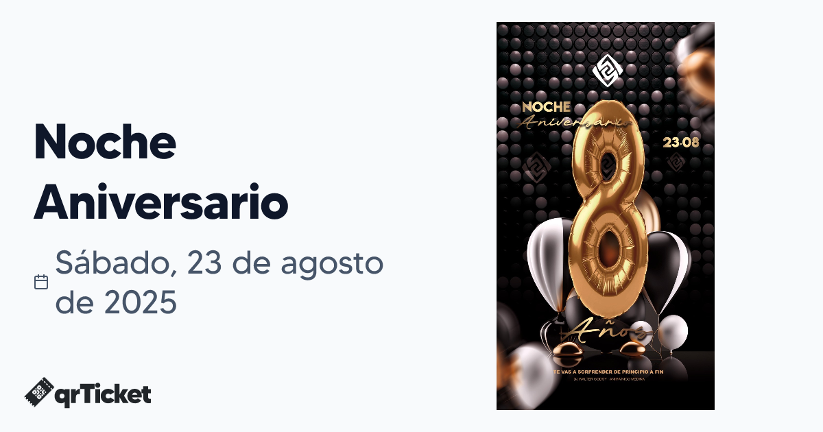 Noche Aniversario | qrTicket