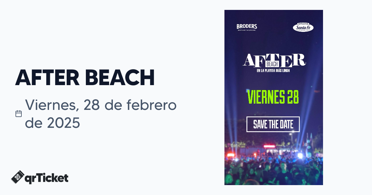 AFTER BEACH | qrTicket