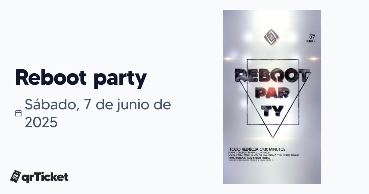Reboot party | qrTicket