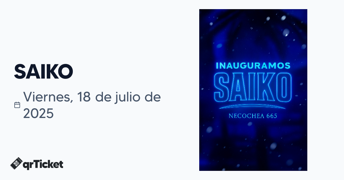 SAIKO | qrTicket