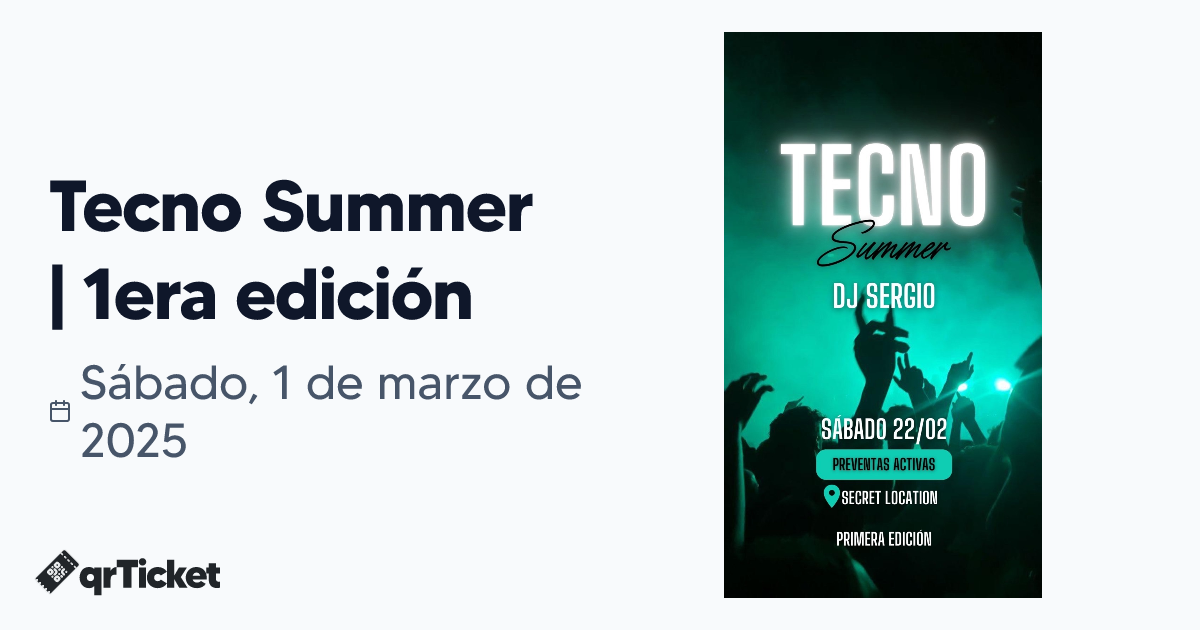 Tecno Summer | 1era edición | qrTicket